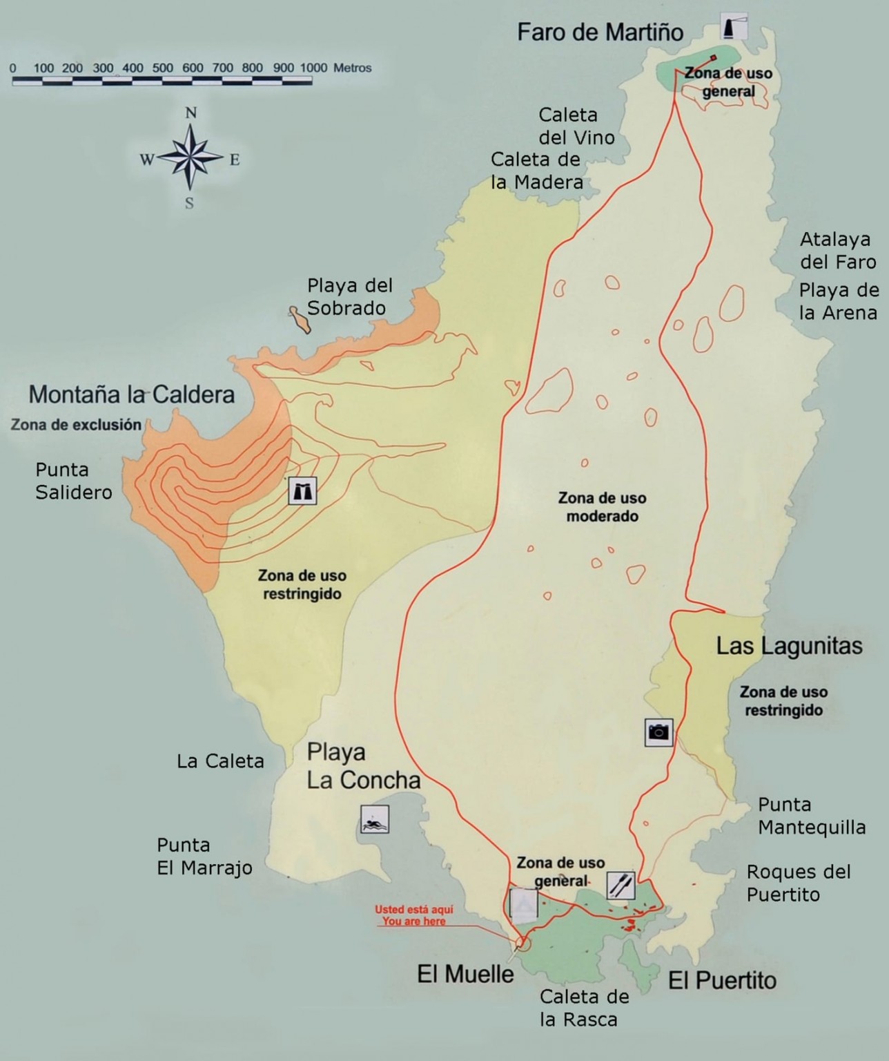 Con el siguiente mapa turístico de Isla de Lobos puedes hacerte una ...