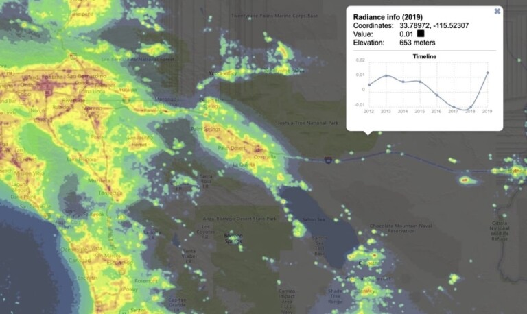 Where to see the Milky Way – Light Pollution map